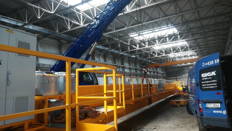 Mostové jeřáby GJMJ 25t/31,425m a GDMJ 2,5t+2,5t/31,425m pro ...